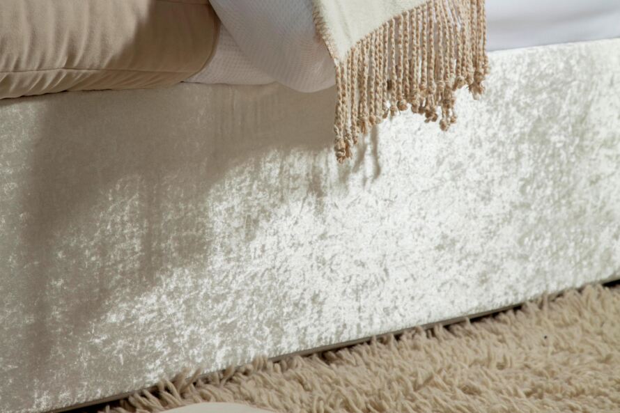 Velvet Bed Frame Cover Crushed Velvet Divan Bed Base Wrap Cover ...